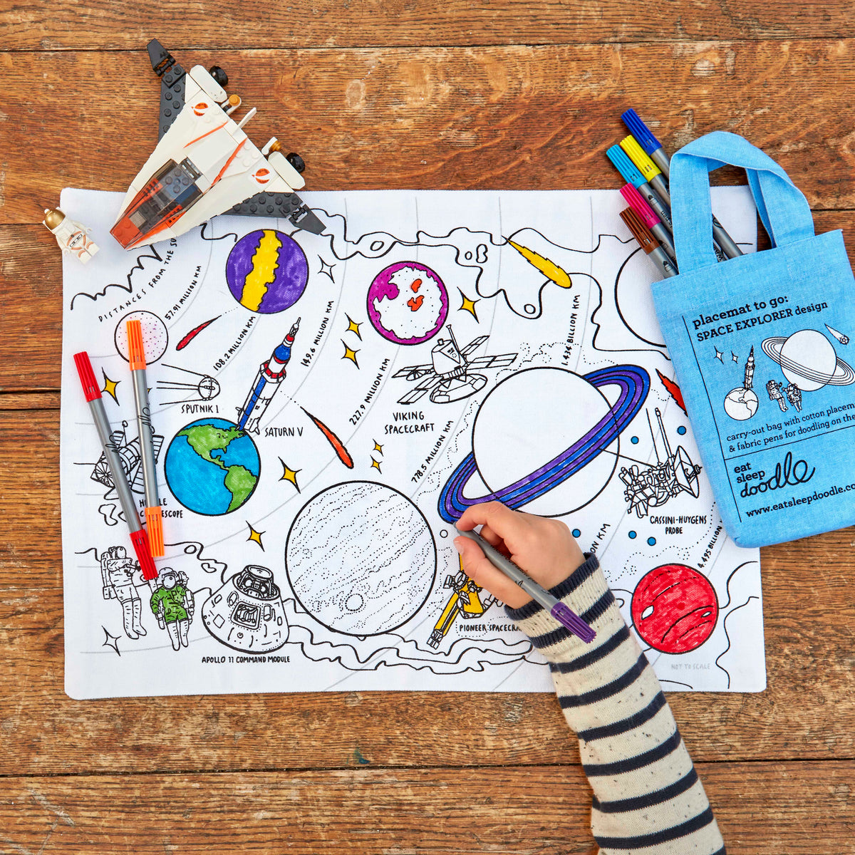 Space Explorer Doodle Placemat To Go — Mooch-London