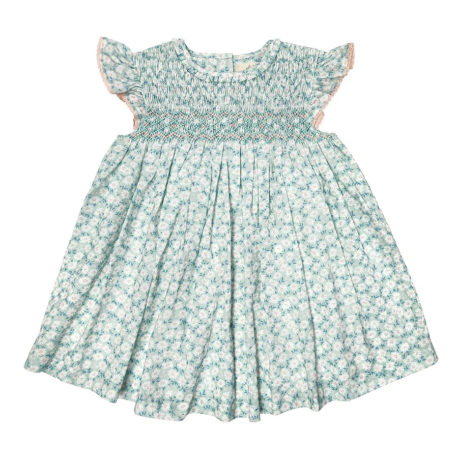 Albetta - Daisy Field Hand Smocked Dress 4-5Y — Mooch-London